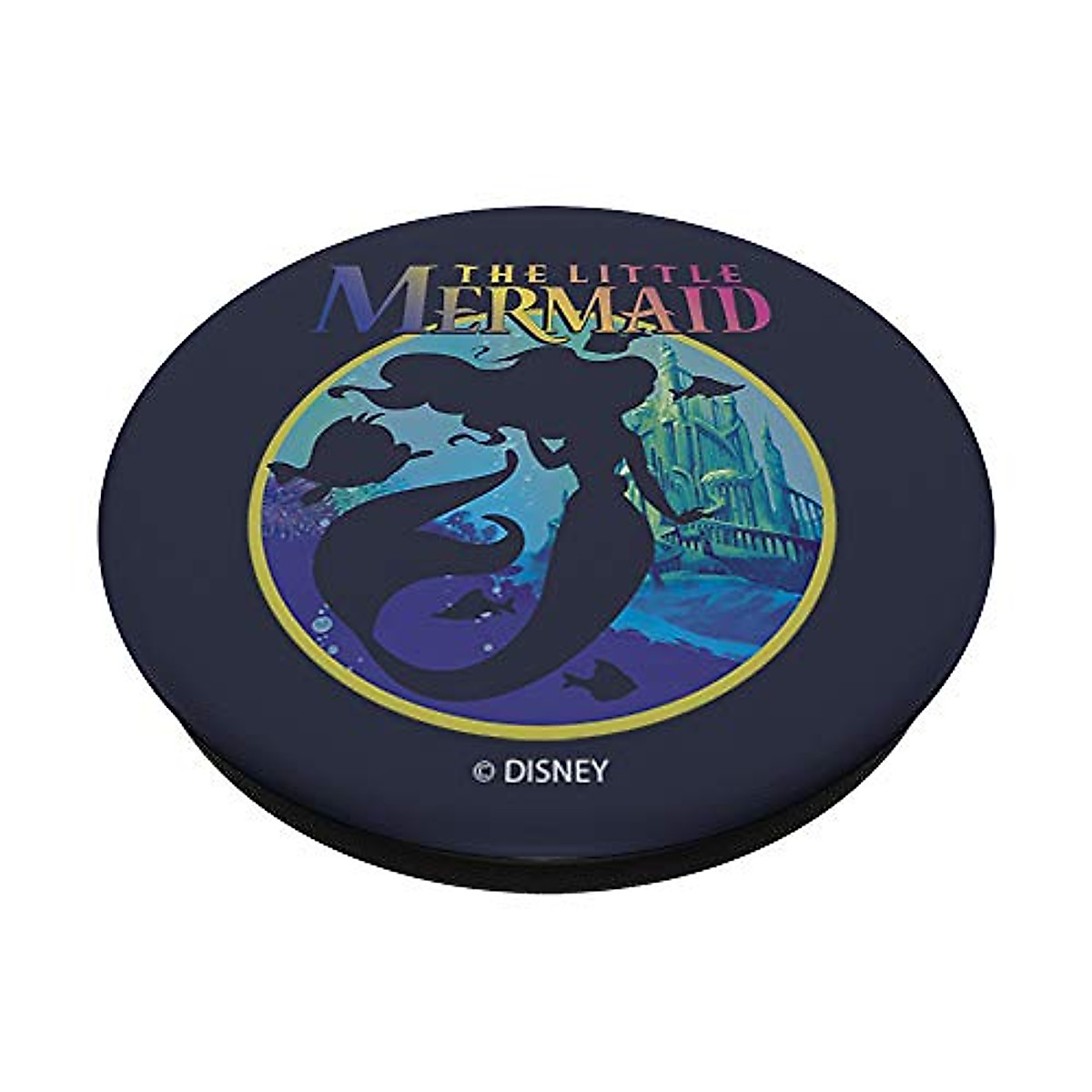 Disney Little Mermaid Ariel Silhouette Rainbow PopSockets PopGrip: Swappable Grip for Phones & Tablets