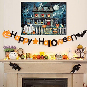 Halloween Diamond Painting Kits for Adults,5D DIY Ghost Crystal Diamond Art Paintings, Horror Diamond Paintings Gem Art Crafts Wall Decoration Gift 12X16Inch