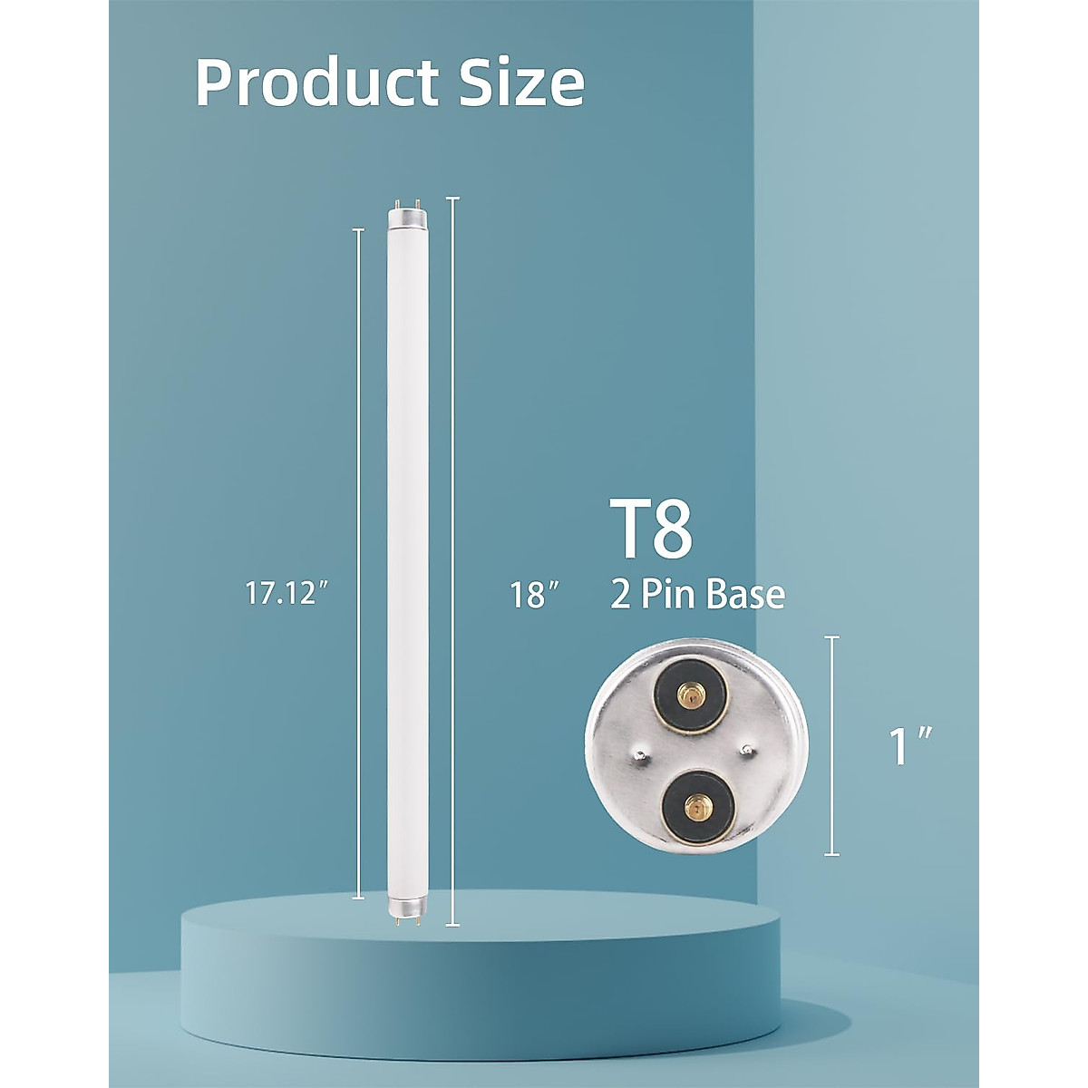 coospider-repta 4 Pack 18 Inch Bug Zapper Replacement Light Bulb 15W for 30W Indoor Bug Zapper, F15T8 BL Black Light Bulbs for Indoor Outdoor Mosquito & Flying Insect Zapper Lamp