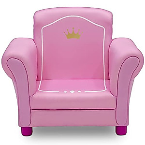 Delta Children Princess Crown Kids Upholstered Chair, Pink