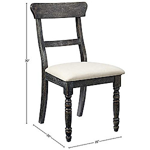 Selena 5 Pcs Dining Set, Weathered Gray