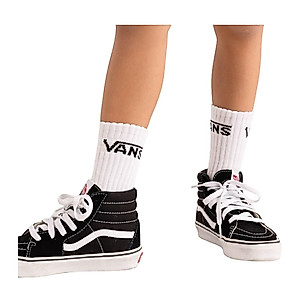 Vans Classic Crew Sock - Boys' - 3-Pack White, 10.0-13.5