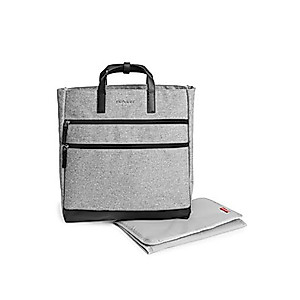 Skip Hop Diaper Bag Backpack: Trio Convertible 3 Wearable Styles with Changing Pad & Stroller Attachment, Grey Heather
