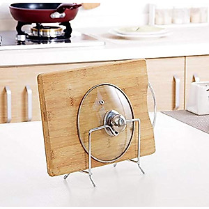 Stainless Iron Cutting Board Holder Wire Stand Organizer Pot Lid Rack Organizer fit for Kitchen Cabinet Rack Storage