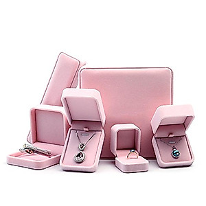 Oirlv Cute Velvet Ring Box Classical Ring Bearer Case Jewelry Gift Box for Engagement,Proposal,Wedding