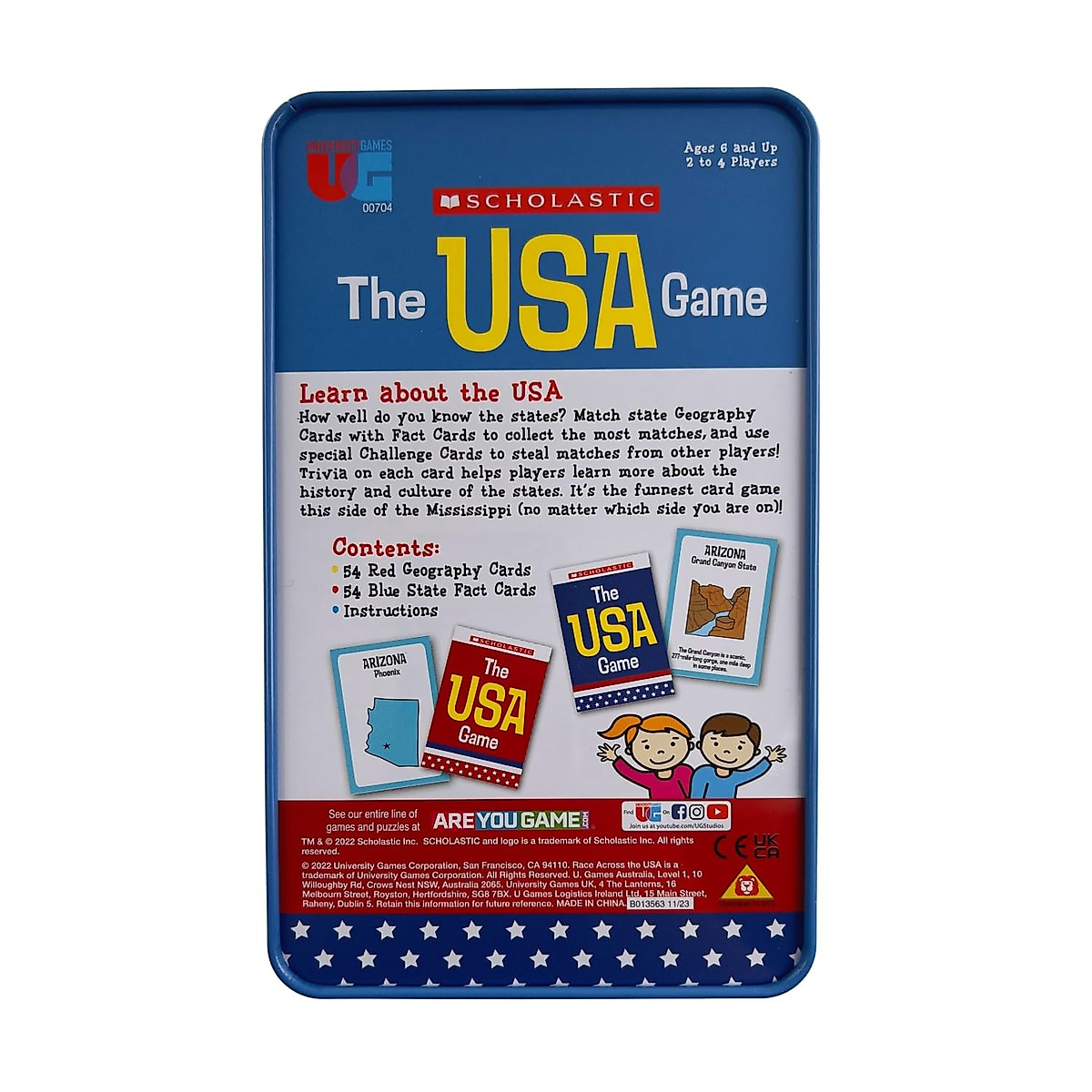 The Scholastic USA Game Tin,72 months to 1188 months