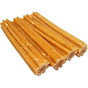 Yellow Yak Churro Chew | USA Made | Lactose - Soy - Grain - Gluten Free | for All Dogs | 4 Churro Chews | Real Cheese & Peanut Butter Flavor