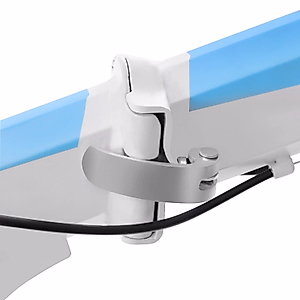 DNYSYSJ Folding Mountain Bike, 26 inch Adult Bicycle with 21 Speeds Drivetrain, MTB Bicycle Mountain Bicycle with Dual Disc-Brake, High Carbon Steel Frame, Lightweight, Blue and White USA Stock