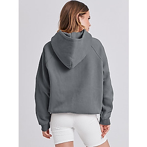 ANRABESS Women Oversized Hoodies Sweatshirt Long Sleeve Fleece Pullover Top 2024 Fall Trendy Outfits Teen Girl Preppy Clothes Grey Small