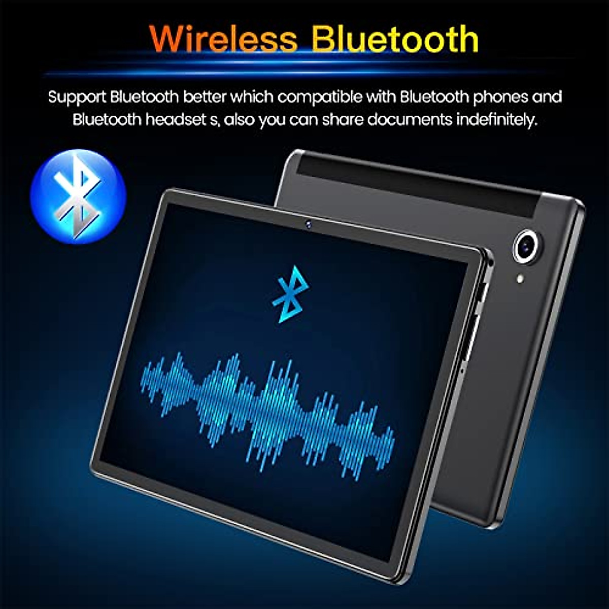 Tablet Android 10.0 Operating System 10.1-inch HD Display Quad Core Processor 2GB RAM and 32GB ROM TF Expansion Support Built-in WiFi Bluetooth GPS Tablet