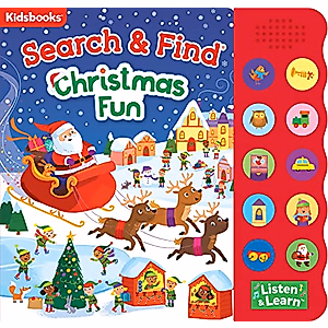 Search & Find: Christmas Fun Sound Book-With 10 Fun-to-Press Buttons, a Perfect Fun-Filled Way to Get Ready for Christmas!
