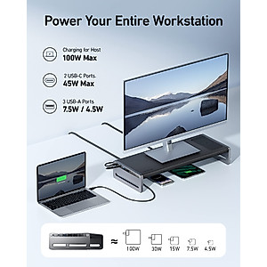 Anker 543 USB C to USB C Cable (140W, 6ft), USB 2.0 Bio-Nylon Charging Cable & Anker 675 USB-C Docking Station (12-in-1, Monitor Stand, Wireless Charging) with 10Gbps USB-C Ports, 4K@60Hz HDMI Display