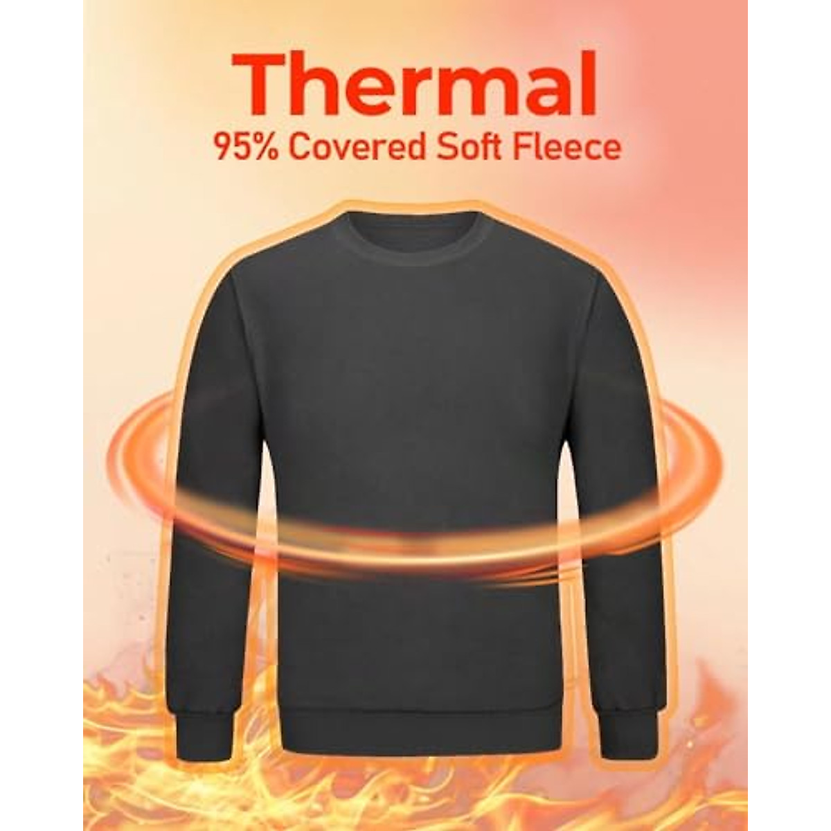 Boladeci Mens Sweatshirt Fleece Pullover Crewneck Sweatshirts No Hood Long Sleeve Shirts Black Sweatshirt Unisex Crewneck Winter Warm Fleece Shirt Men Tops Sweater Size S Small Sudaderas Para Hombre