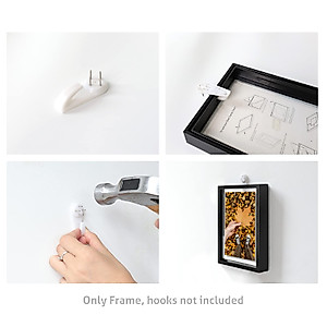 Frametory, Floating Picture Frame 11x14 - Silver Aluminum Metal Photo Frame - Real Glass of Front - for Wall Mount Displays