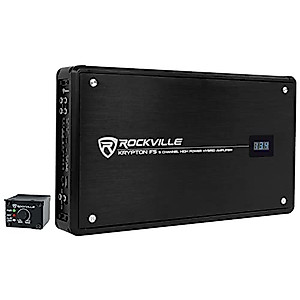 Rockville Krypton F5 3200w Peak / 800w RMS 5 Channel Car Amplifier w Volt Meter , Black