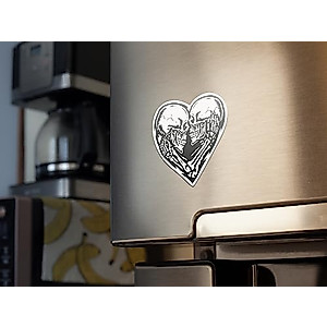 Skull Love Refrigerator Magnet | UV Printed 4-Inch Kitchen Decor Accessory Featuring Stunning Design | CSM258