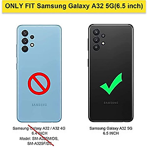JXVM for Samsung Galaxy A32 5G Case with Built-in Screen Protector, Full Body Shockproof Phone Case Clear Protective Cover Case for Samsung Galaxy A32 5G