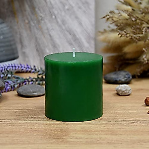 Zest Candle Pillar Candle, 3 by 3-Inch, Hunter Green
