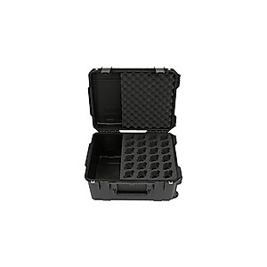 SKB Injection Molded Case w/Foam for (24) Mics w/storage compartment and wheels
