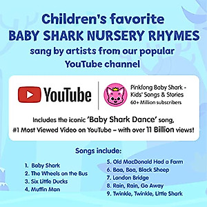 Baby Shark Nursery Rhymes 10 Button Sound Book| Learning & Education Toys | Interactive Baby Books for Toddlers 1-3 | Gifts for Boys & Girls