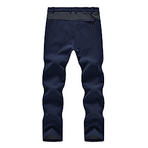 YSENTO Men's Mountain Cargo Insulated Pants Waterproof Hiking Camping Fishing Climbing Quick Dry Pants Navy Size 34