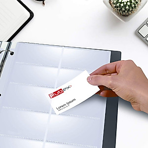 Heavyweight Business Card Holder, Business Card Sleeve Pockets Hold 3.5 x 2 Inch Business Cards, Credit Cards, Business Card Sleeves Fit 3 Ring Binders, Acid Free, Archival Safe, Pack of 30