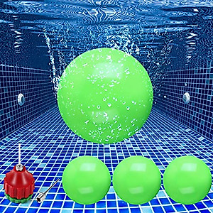 4 Pcs 9 Inch Water Resistance Ball for Low Impact Full Body Pool Workout Water Pool Aerobics Equipment Aquatic Fitness Equipment Weight Balls or Teen Adults Kids Passing Games Sports Exercise