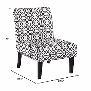 Christopher Knight Home Kassi Fabric Accent Chair, Grey Geometric Patterned