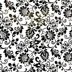 Yifely Peel & Stick Shelf Liner Removable Tabletop Protect Paper for Covering Apartment Old Drawer Cabinets, Black Leaf, 17.7 Inch by 9.8 Feet