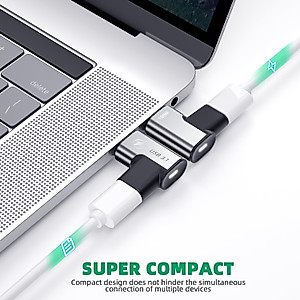 DuHeSin USB C Magnetic Adapter, (2 Pack) Magnetic USB C Adapter, 24Pins USB3.1 10Gbps Data Transfer 4K 60Hz Video PD 100w Charge Compatible with MacBook Pro/Air USB-C Laptop