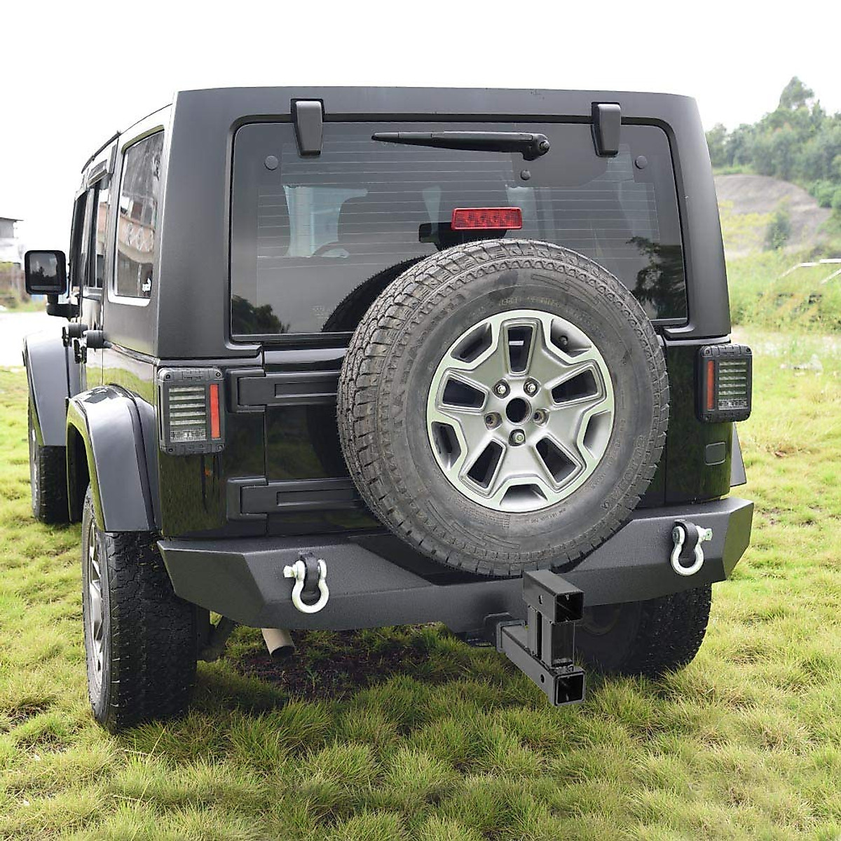 AJ TAIH0034 Dual 2" Hitch Bicycle Receiver Adapter Extender Extension 4000lb, Black