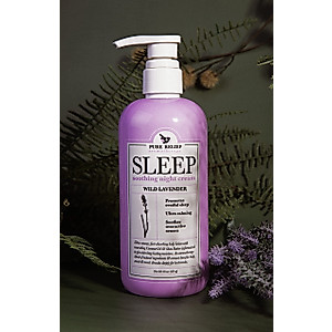 Pure Relief Sleep Body Lotion W/Lavender + Stress Relief Body Cream W/Eucalyptus & Arnica Aromatherapy Dry Skin Rescue Moisturizer Skin Care 2PC Set, Herbal Soothing Body Lotions, 16 Ounce (2-Pack)