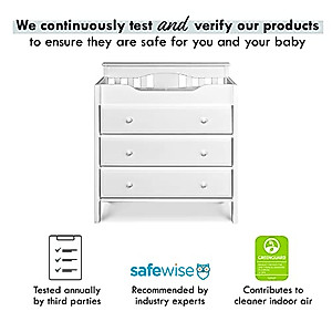 DaVinci Jayden 3-Drawer Changer Dresser in White, Greenguard Gold Certified