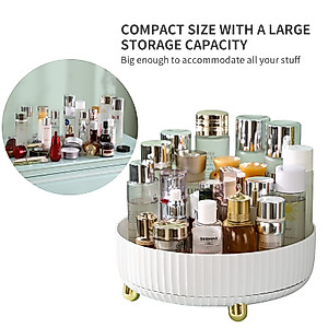 funest Makeup Perfume Organizer, 360 Degree Rotating Lazy Susan Cosmetic Desk Storage Lotions Display Case Round Gift Tray with Large Capacity , for your Jewelry