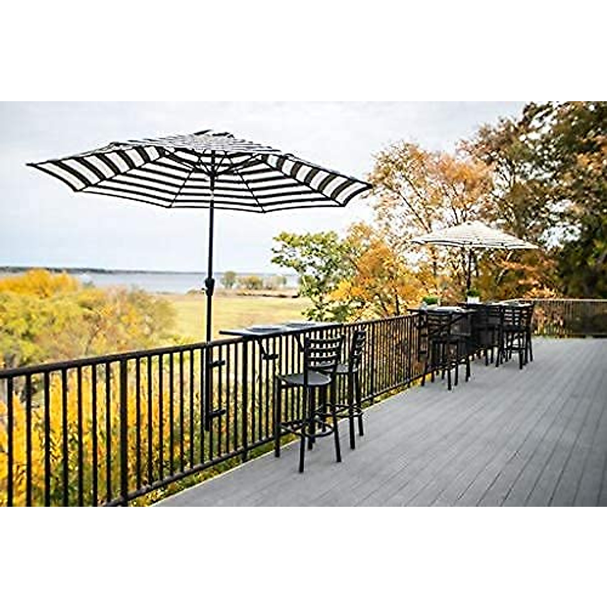 LOVE YOUR DECK | Patio Umbrella Holder | Outdoor Umbrella Base and Mount | Attaches to Railing Maximizing Patio Space and Shade