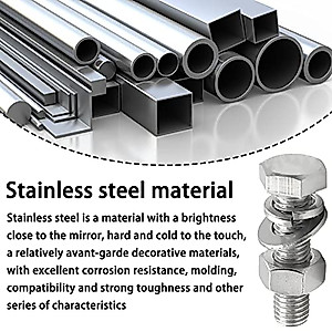 Motorcycle Battery Terminal, 20 Pack M6 x16mm M6 x20mm Motorcycle Battery Terminal Bolt Square Nut Kit, 304 Stainless Steel Battery Screw and Nut, Motorcycle Accessories for ATV Scooter (M6x16mm)