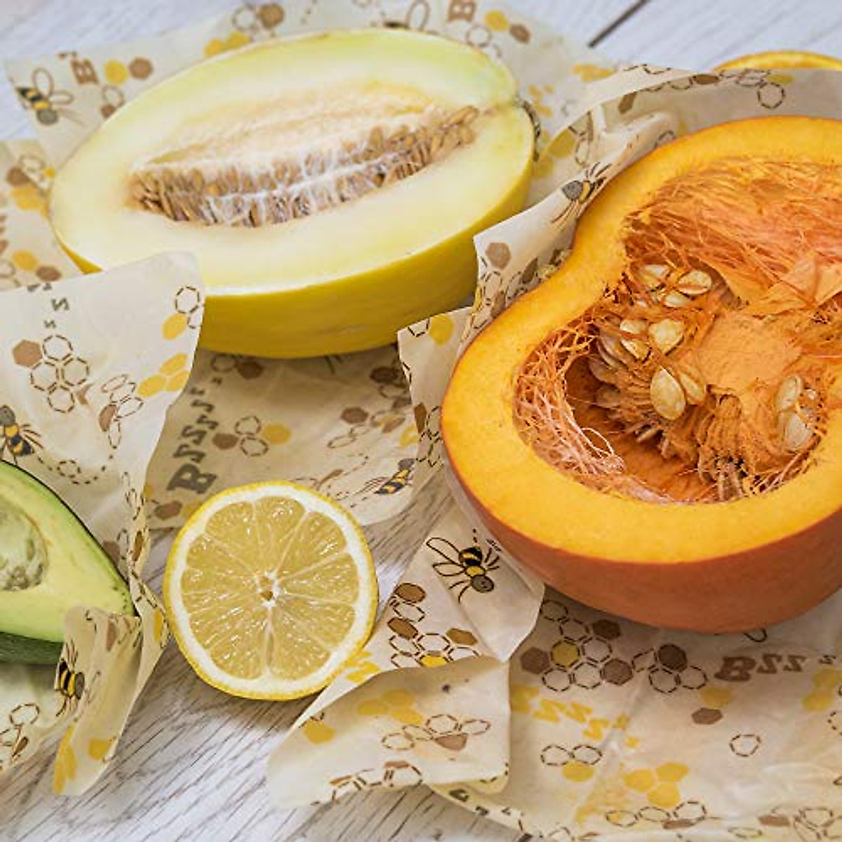 Beeswax Wrap by VertexKIT - ECO-Friendly Reusable and Washable Wraps - Biodegradable Reusable - Plastic-Free, Alternative and Sustainable Food Storage - Re-washable All Natural - Keeps Produce Fresh