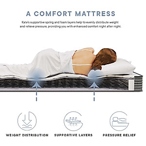 Modway Kate 6” Full Innerspring Mattress - Firm 6 Inch Full Innerspring Mattress- 10-Year Warranty
