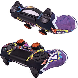CHINFAI PS4 Controller DualShock4 Skin Grip Anti-Slip Silicone Cover Protector Case for Sony PS4/PS4 Slim/PS4 Pro Controller with 8 Thumb Grips (Kobe)
