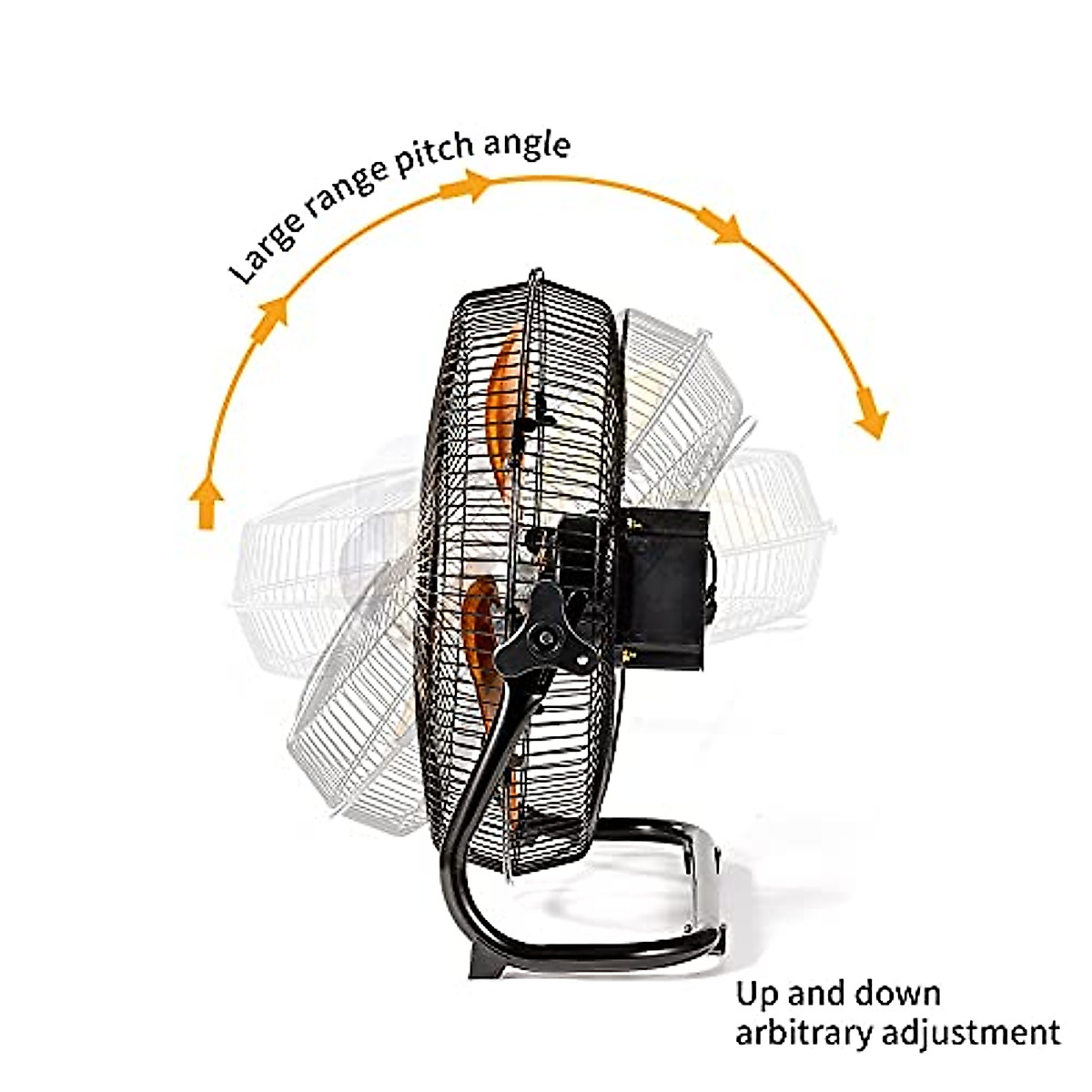 lcocove Battery Operated Fan, Home or Outdoor Dual-use Portable Fan,With 14400mAh Capacity Battery Can Running 5-24 Hours, Design For Camping，Patio，with USB Output For Phone