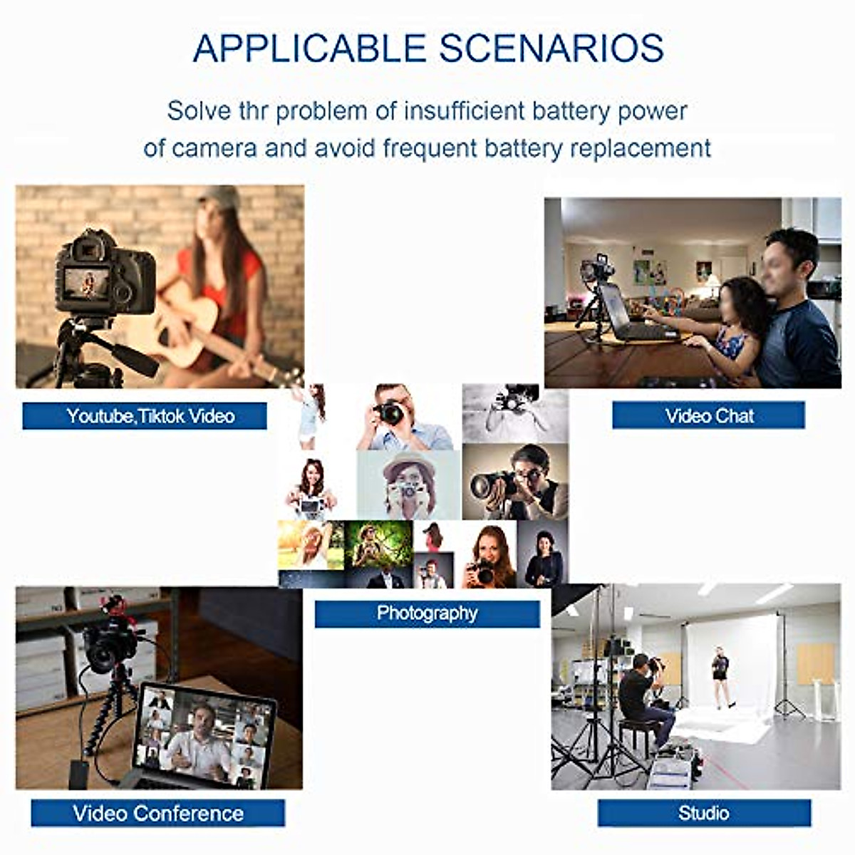 HY1C EP-5A Power Supply Connector EH-5 AC Adapter EN-EL14 Dummy Battery Kit for Nikon D3100 D3200 D3300 D3400 D3500 D5100 D5200 D5300 D5500 D5600 P7000 P7100 P7800 Cameras.