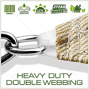 ColourTree 12' x 16' Beige Rectangle Sun Shade Sail Canopy Awning Shelter Fabric Cloth Screen - UV Block UV Resistant Heavy Duty Commercial Grade - Outdoor Patio Carport - (We Make Custom Size)