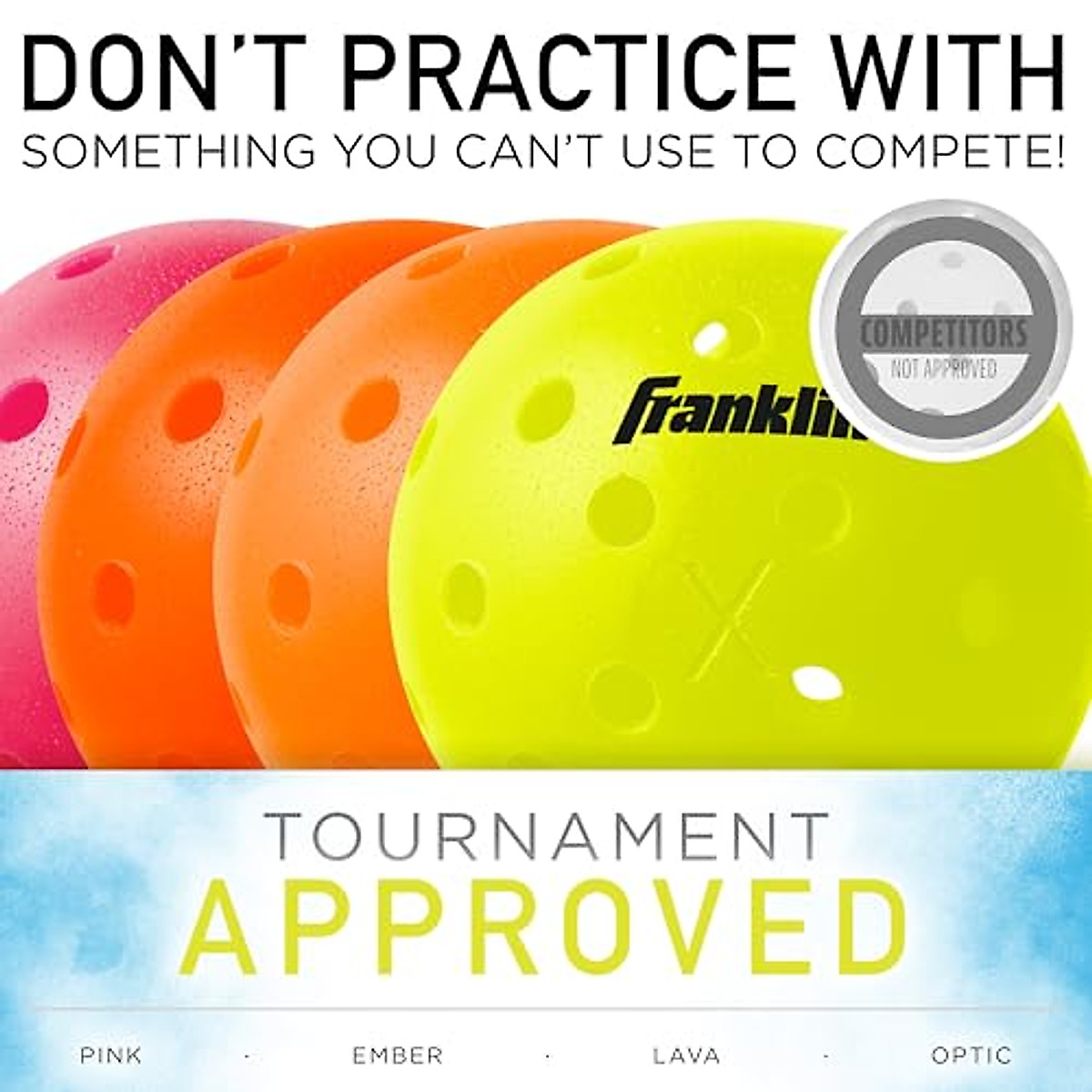 Franklin Sports Pickleball 2 Player Carbon Fiber Paddle and X-40 Pickleball Set - (2) Carbon Fiber Paddles - (4) X-40 Balls - Carry Bag - USA Pickleball Approved
