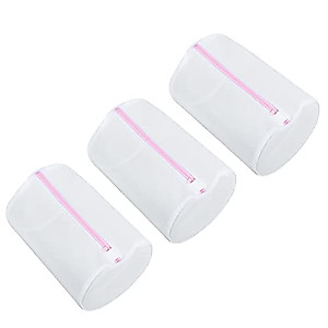 SOLUSTRE Garment Bags Mesh Washing Cylindrical Household Zipper and Bras Laundry Bags Socks Bra Bag Organizer Machine for Underwear Wash Delicates Travel Intimates Garment Bag