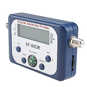 AGPtek Digital Satellite Signal Finder Meter for Dish Network Directv FTA with Compass and Audio Tone - Blue