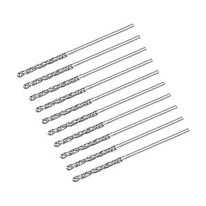 uxcell 1mm Diamond Twist Drill Bits High Speed Steel for Glass Sea Shells Stone Tiles 10 Pcs