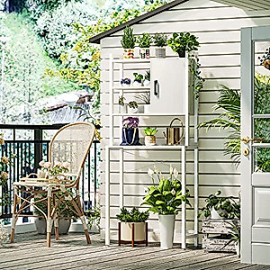 ODK Over The Toilet Storage, Over Toilet Bathroom Organizer, 3-Tier Bathroom Space Saver with Magnetic Suction Clasp, Freestanding Space Saver Toilet Stands, White