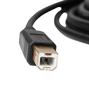 wawpi USB Cable 25 ft Gold-Plated USB 2.0 Cable - A-Male to B-Male - Printer/Scanner-25 Feet (8 Meters)