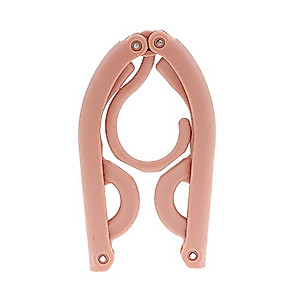 WALNUT Folding Hangers Portable Outdoor Non-Slip Hanger Portable Travel Cloth Hanger Clothespin Towel Sock Storage Organizer (Color : E)