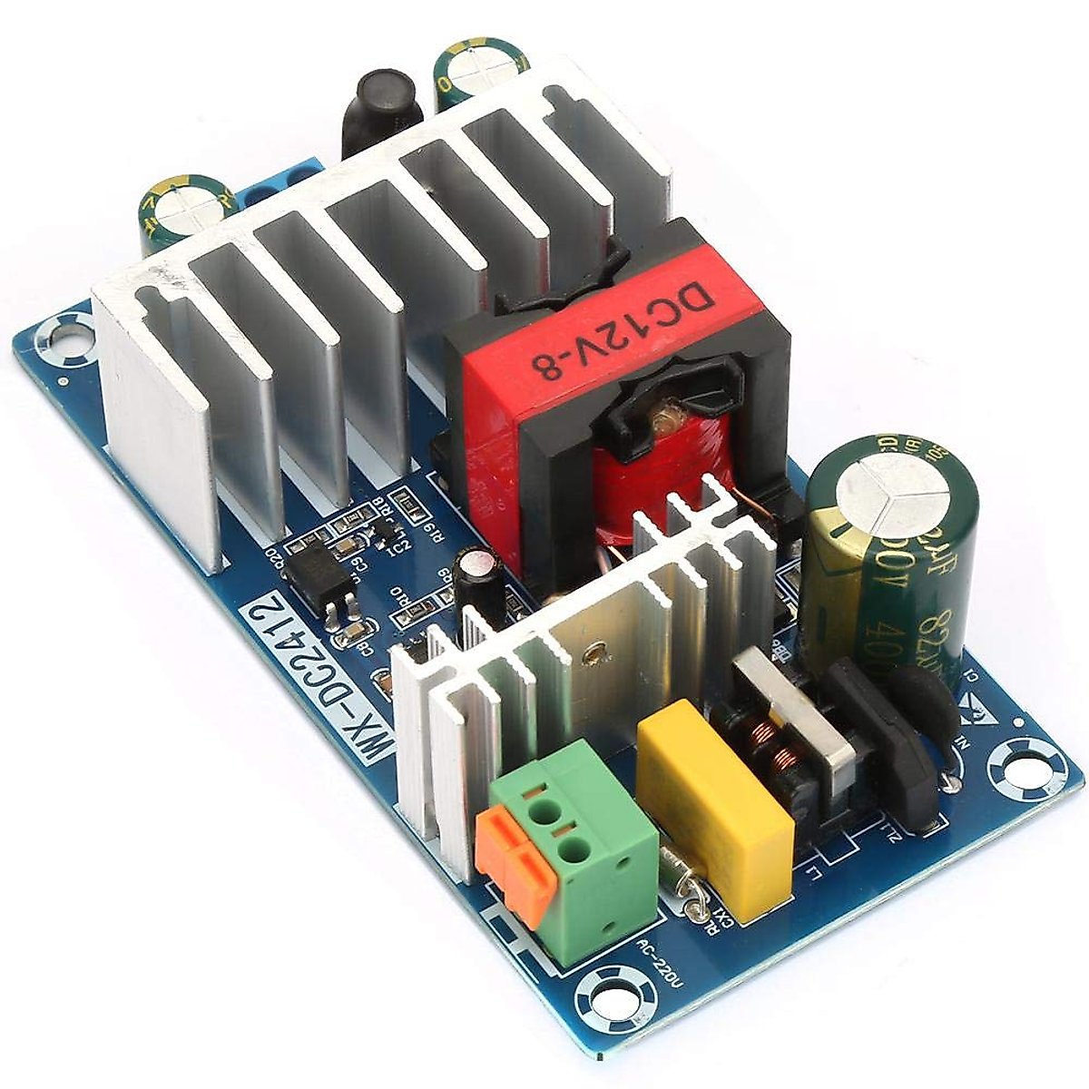Switching power supply board, WX-DC2412 power supply module 12V 8A 100W switching power supply card AC DC switching module AC 90~265V 50 / 60Hz, output current: 8-11A